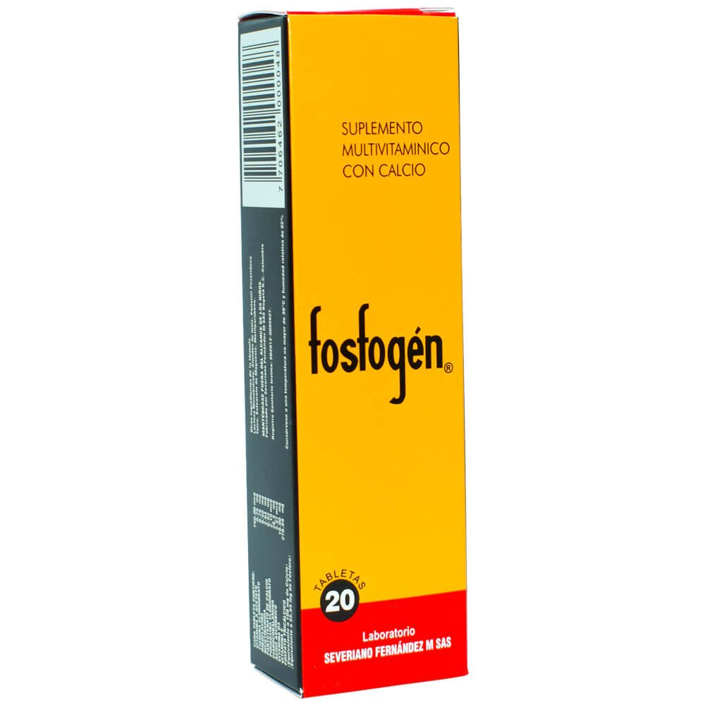 FOSFOGÉN CAJA X 20 TABLETAS - Suplemento Nutricional - NOVOFARLAB
